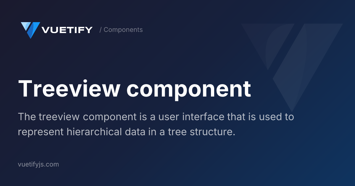 Treeview component — Vuetify